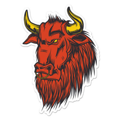 Angry Bull Head Sticker Decal | eBay