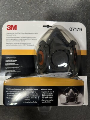 3M 07179 Automotive Paint Spray Respirator Large OV/P95 Exp. 07/26 | eBay