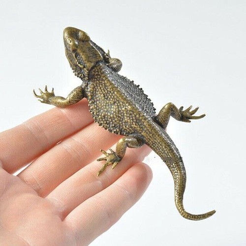 Brass Vintage Lizard Figurine Statue Animal Figurines Toys House ...