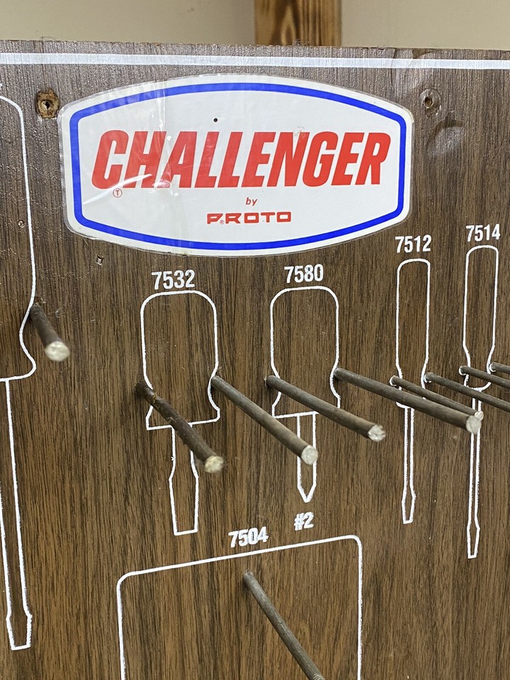Vintage Proto Challenger Hardware Store Tool Board #138 Screwdrivers 24 ...
