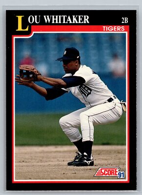 Lou Whitaker 1991 Score BASEBALL #297 Detroit Tigers | eBay