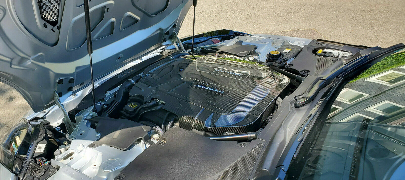 Jaguar F-type XKR V8 Carbon Fibre engine cover New Motorabdeckung | eBay