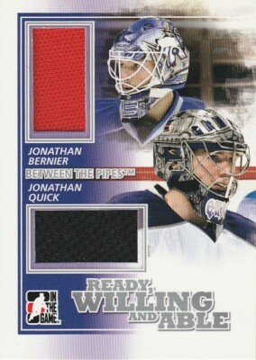 2010-11 Between The Pipes Willing and Able Jerseys Silver #6 Quick ...