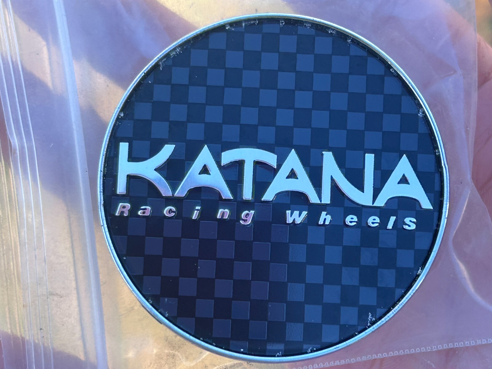 Katana Racing Wheels Custom Wheel Center Cap Checkered Black Finish | C ...