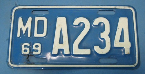 1969 Maryland motorcycle license plate | eBay