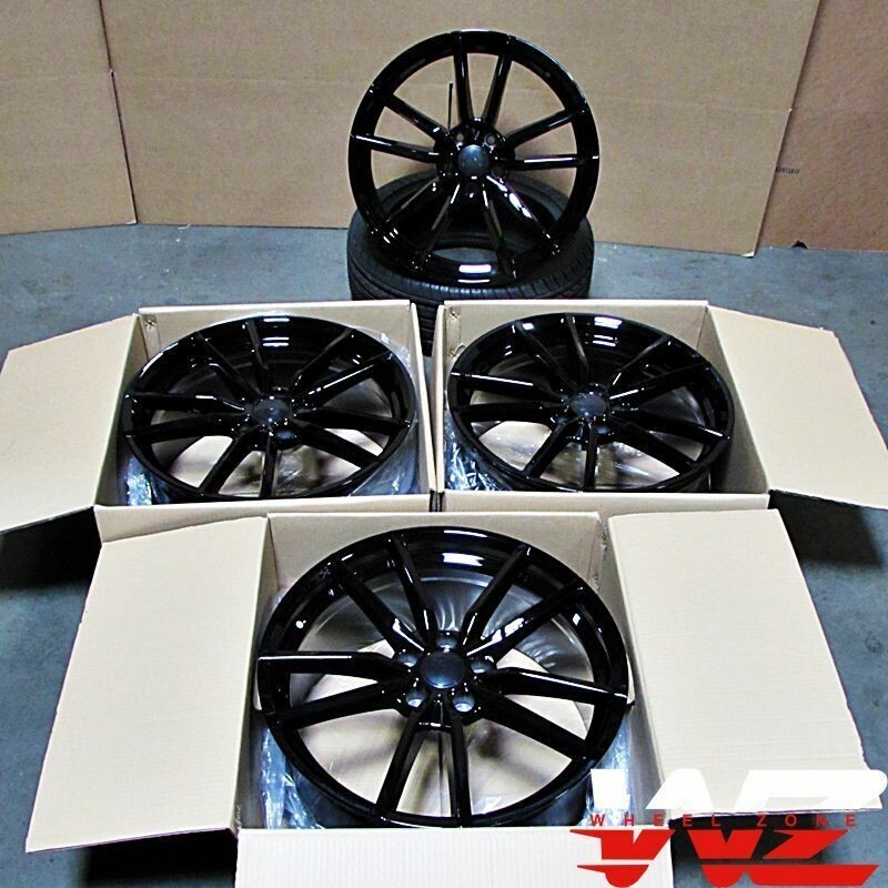 19" Black Wheels Fit Volkswagen GTI Golf Jetta Passat VW 19x8.5 +45 ...