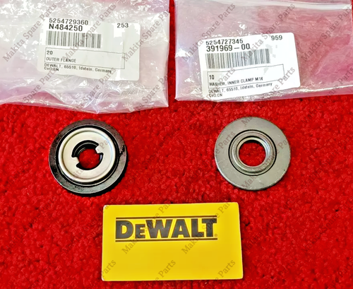 2x Genuine Dewalt Angle Grinder Inner & Outer Flanges For DCG405 DCG414 ...
