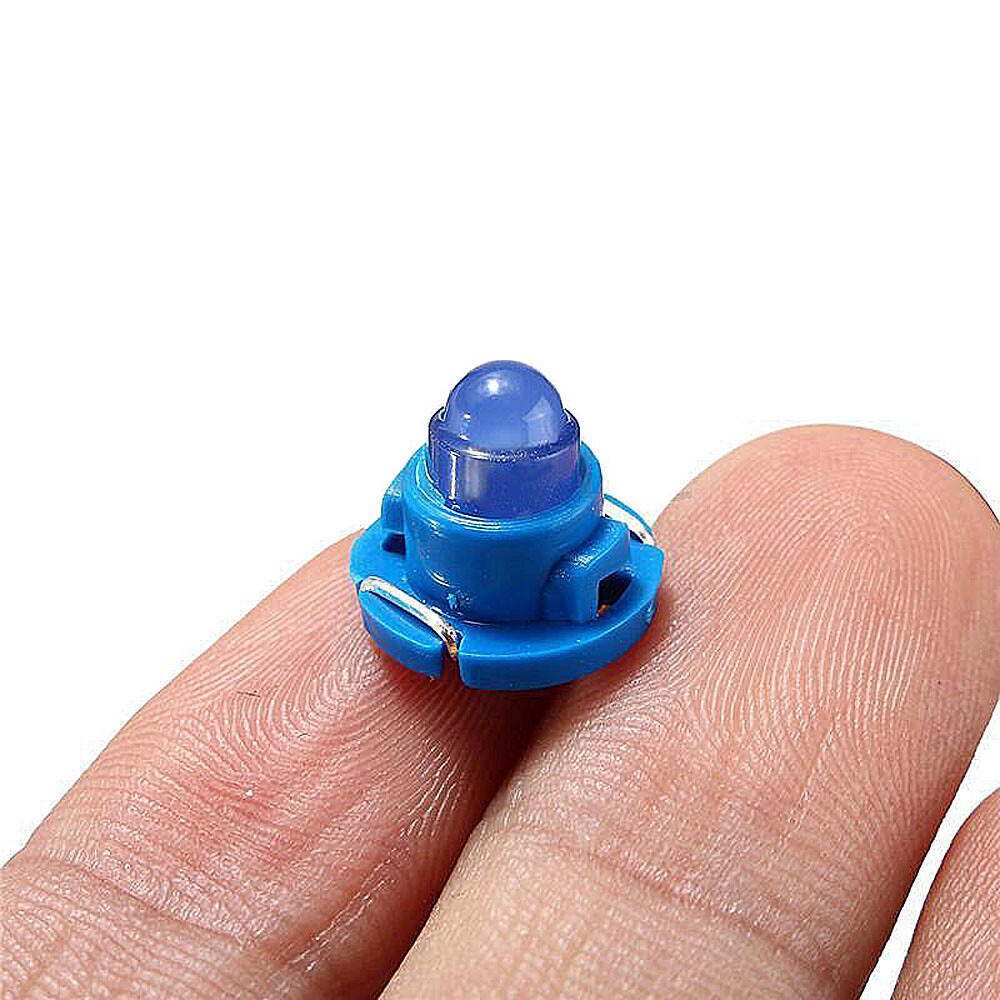 10X T4.7 Blue Neo Wedge LED Bulb Dash Climate Control Instrument Base ...