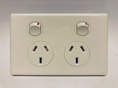 HPM / Legrand - XL Life Double Power Point Flush Mount - GPO 10A 250V ...