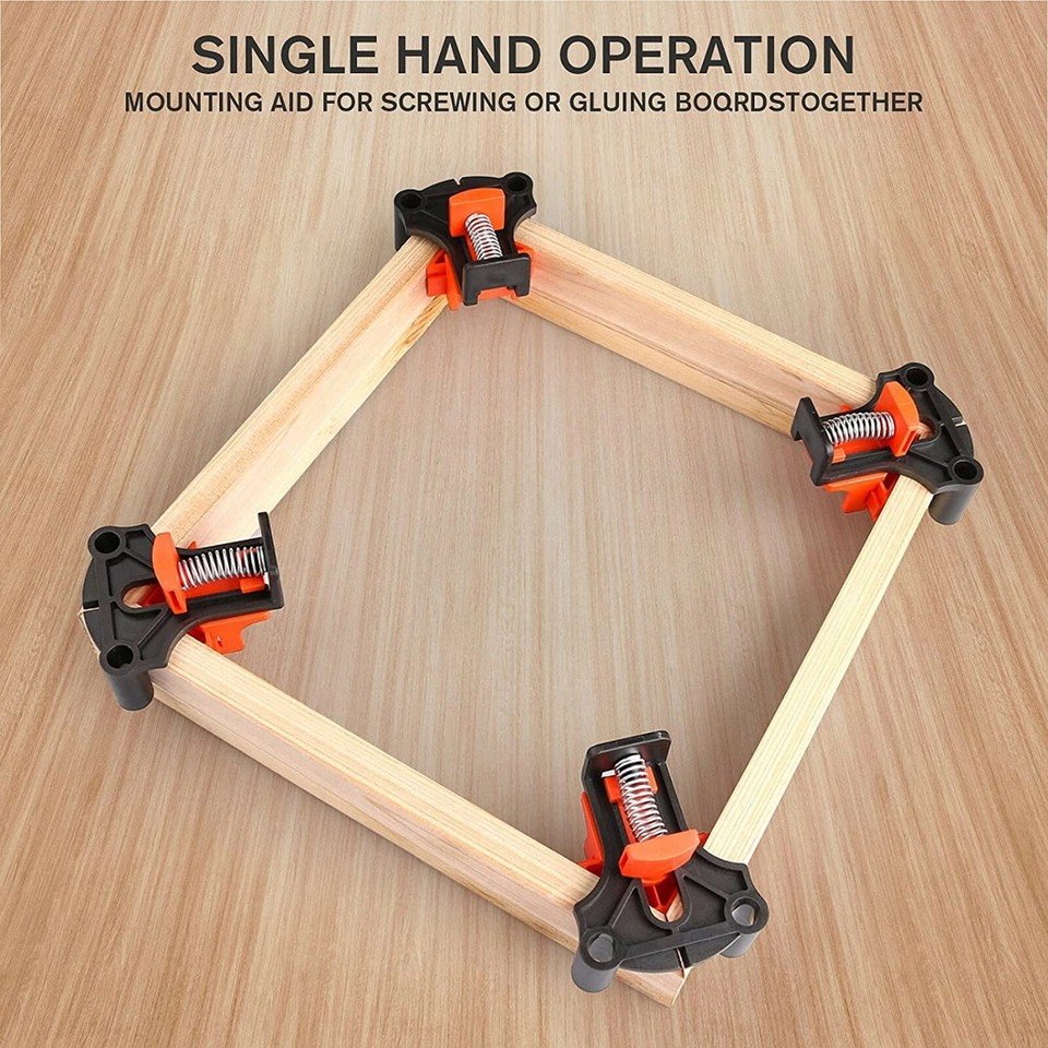 4X 90 Degree Right Angle Corner Clamp Woodworking Wood For Kreg Jigs ...