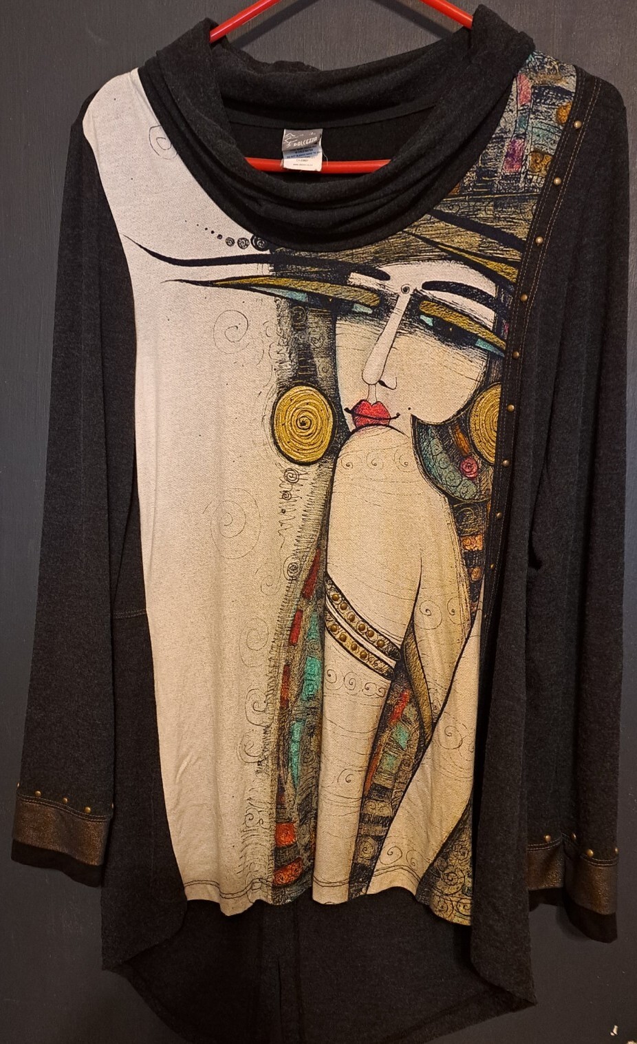 Simply Art By Dolcezza Cowl Neck Sweater Small - Gem