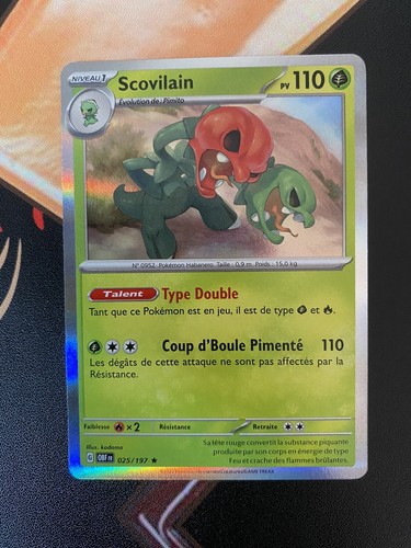 Carte Pokémon Scovilain 025/197 holo EV3 Flammes Obsidiennes fr neuve ...