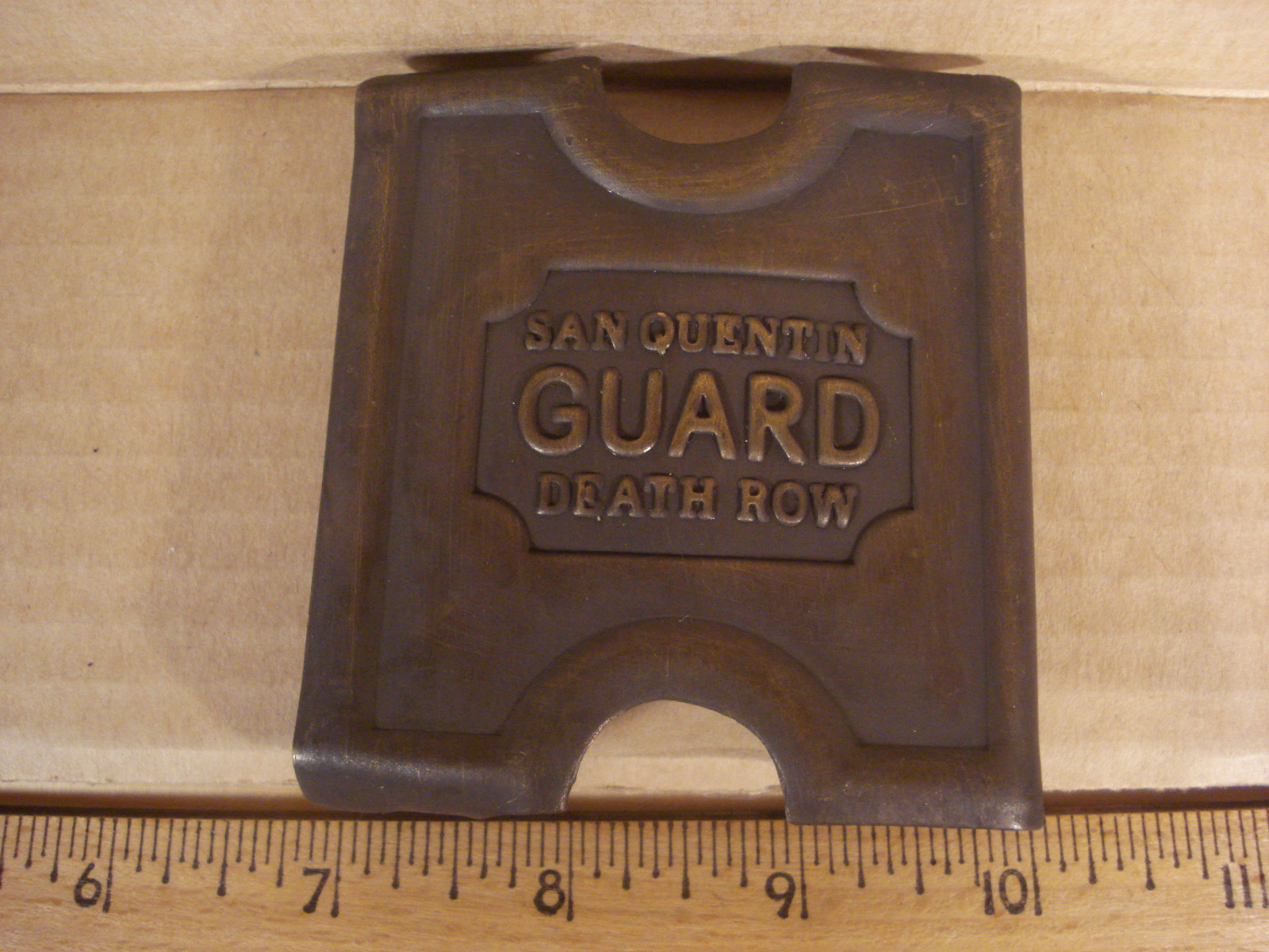 Anson Mills Belt Buckle San Quentin Guard Death Row Solid Brass | eBay
