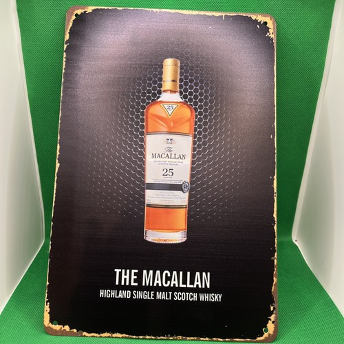 The Macallan Single Malt Scotch Whiskey-Metal Sign for Bar/Man Cave ...