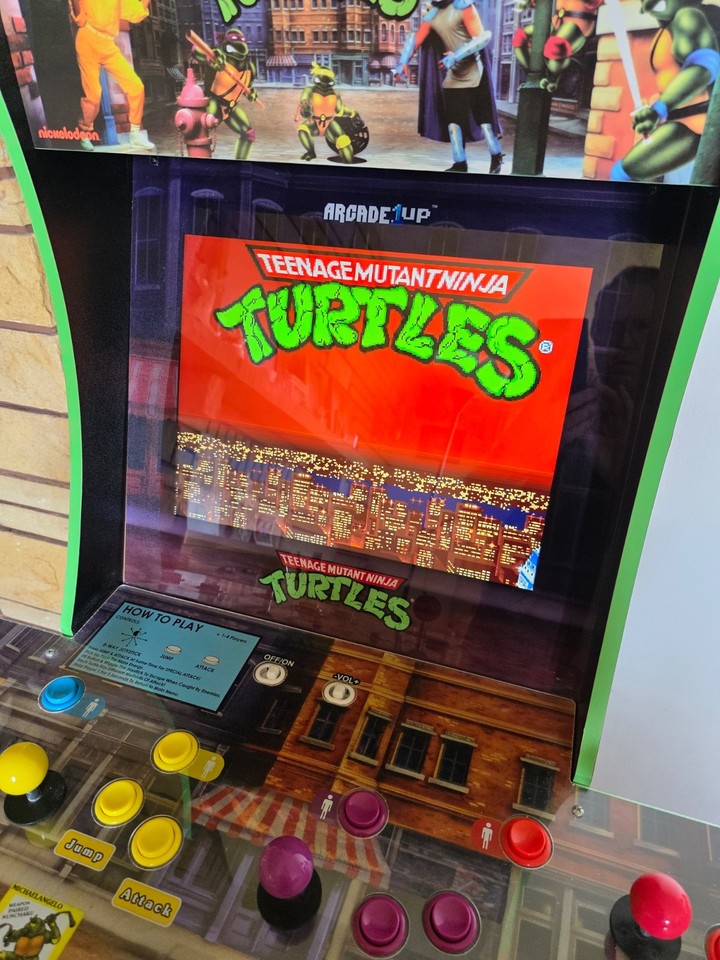 Arcade1Up Teenage Mutant Ninja Turtles Arcade Cabinet Machine with ...