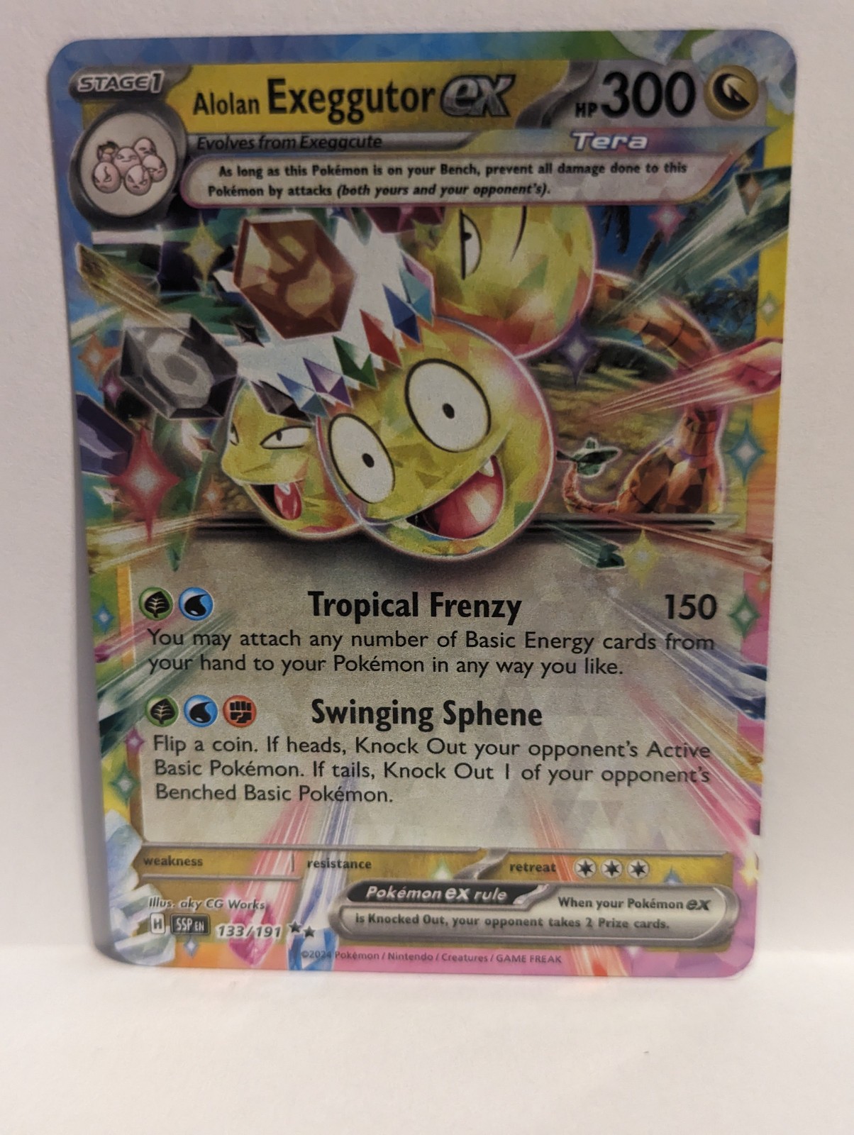 Alolan Exeggutor ex 2024 Scarlet & Violet: Surging Sparks #133/191 ...