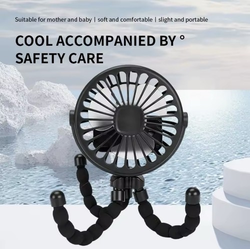 Mini Octopus Fan Cooling Clip on stroller Desktop Or Pram, USB Powered ...
