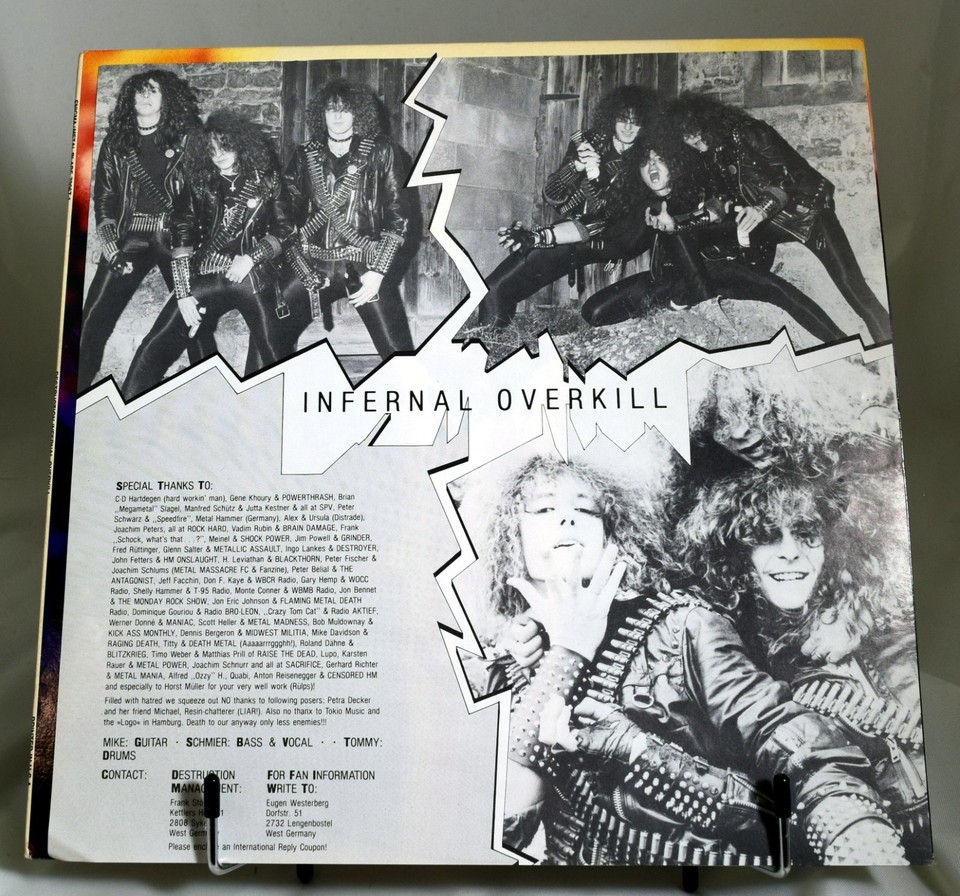 Destruction Infernal Overkill Original Pressing Metal Blade MBR 1048 ...