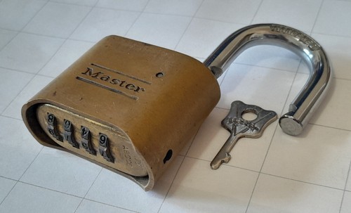 Master Lock No 175D 2" Inch Brass Padlock With Key For Resetting ...