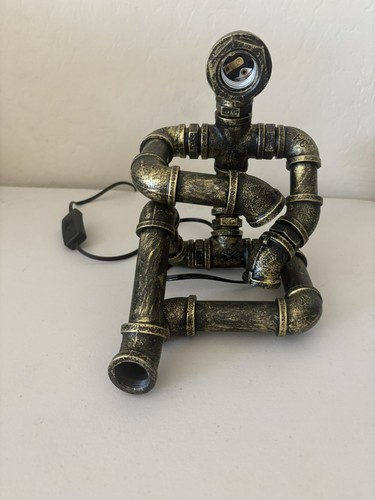 Retro Robot Water Pipe Desk Light Steampunk Industrial Vintage Table ...