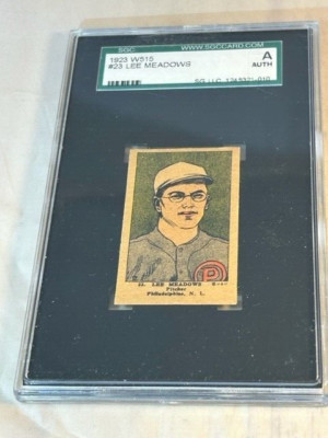 1923 W515 #23 LEE MEADOWS SGC A AUTH BASEBALL CARD. | eBay