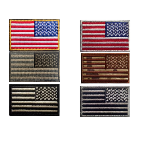 Reverse USA American Flag Patches 3"X2" with VELCRO® Brand Fastener | eBay