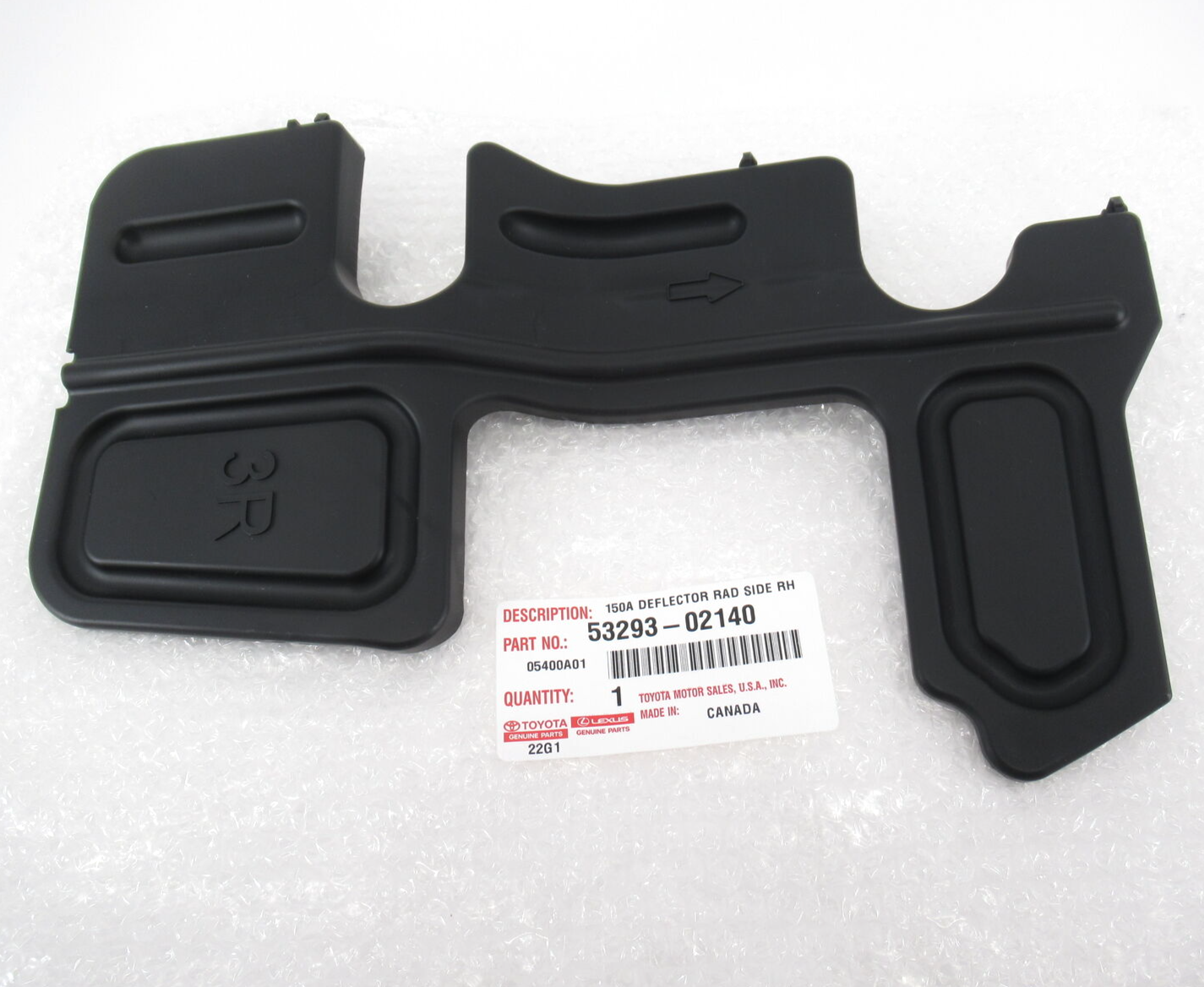 Genuine OEM Toyota 53293-02140 Passenger RH Radiator Air Deflector 14 ...