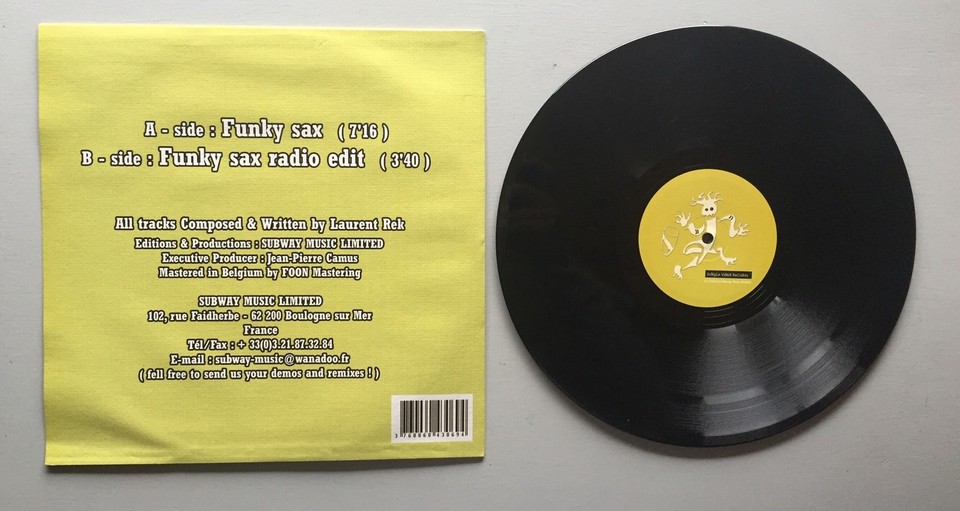 Ref640 Vinyl 33 RPM Laurent Rek Funky Sax | eBay