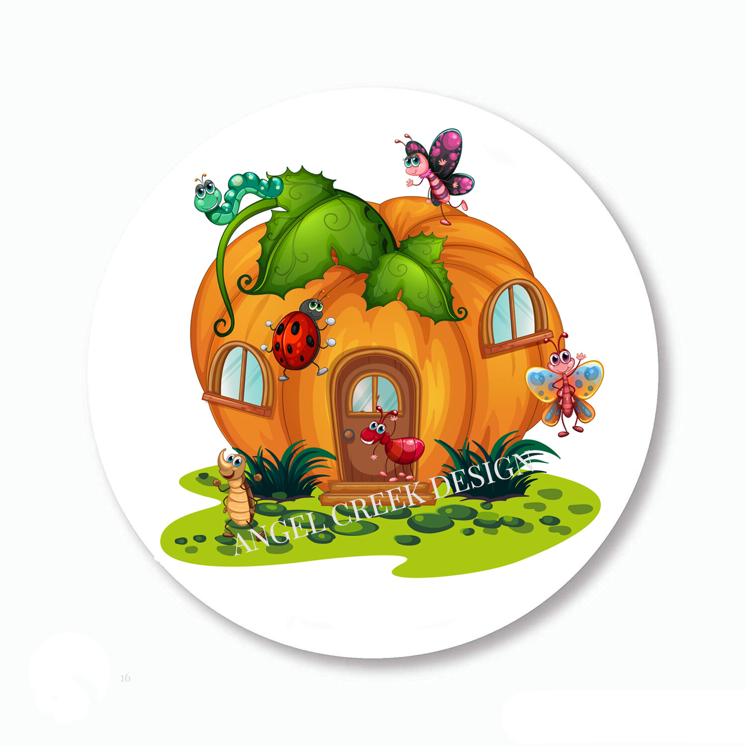 Autumn Butterflies Pumpkin House Cute Scrapbook Stickers Fall Envelope ...