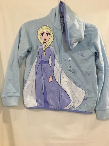 New Disney Store Frozen Elsa Hoodie Jacket Sweatshirt Girl 7/8 | eBay