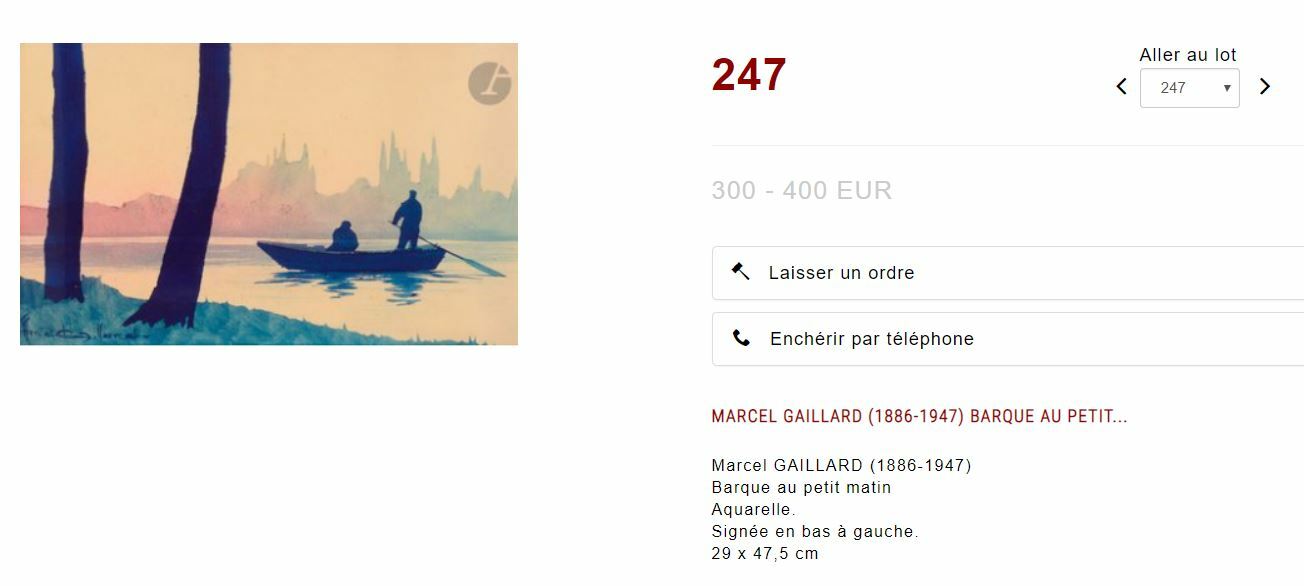 Marcel Gaillard (1886-1947) gouache chiens - loups Normandie ? Peintre ...