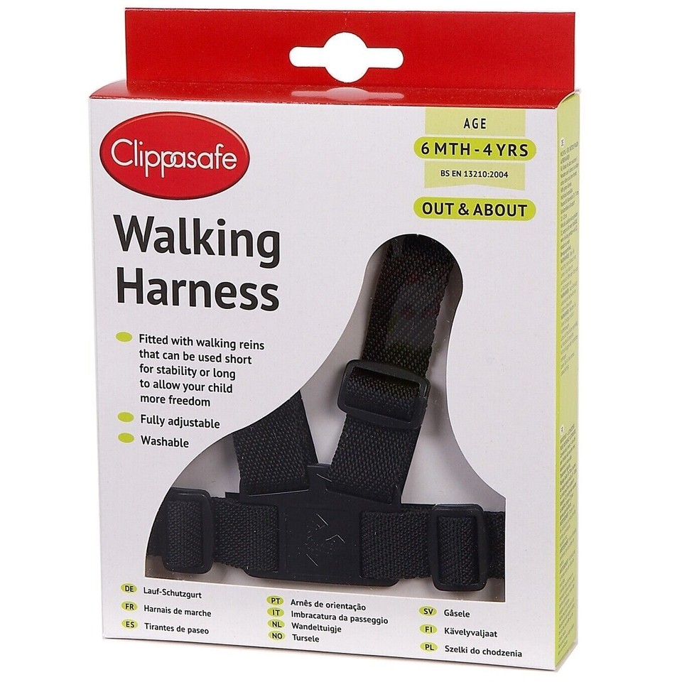 Clippasafe Walking Harness Reins Anchor Strap Toddler Child Safety To 4 ...