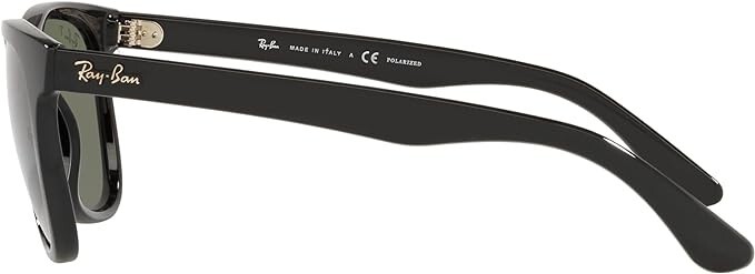 Ray-Ban RB4184 Square Sunglasses, Black/Polarized Green, 54 mm ...