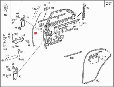 Genuine Weatherstrip MERCEDES W220 Sedan 2207302478 | eBay