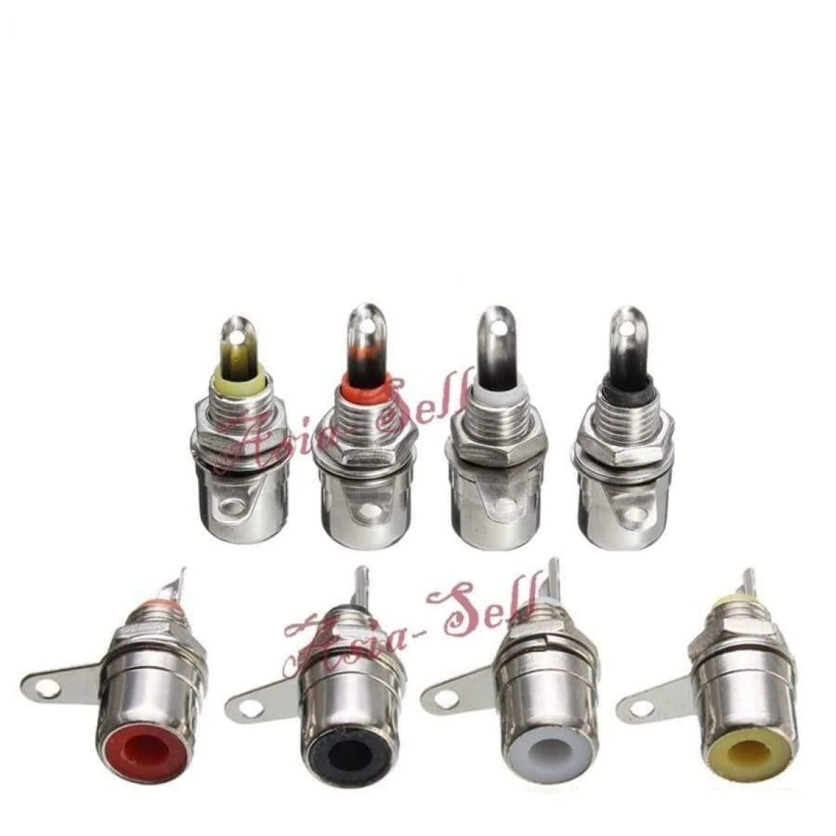 12x RCA Phono Chassis Panel Mount Jack Plug Socket Connectors Audio ...