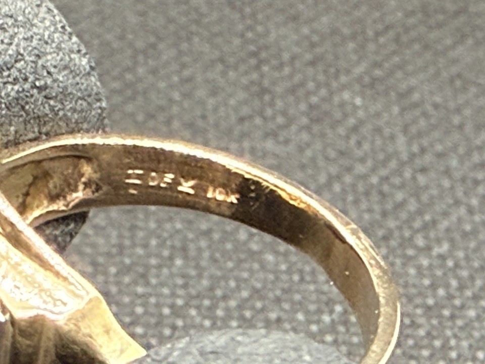 Antique 10k Gold Ring Signed Carved Hematite Intaglio Size 8.5 Weight 5 ...