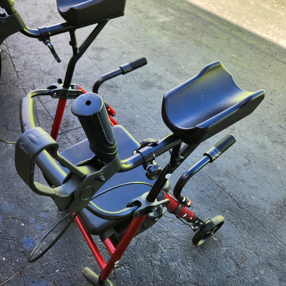 Elenker Upright Rollator Walker For Seniors Stand Up With Padded ...