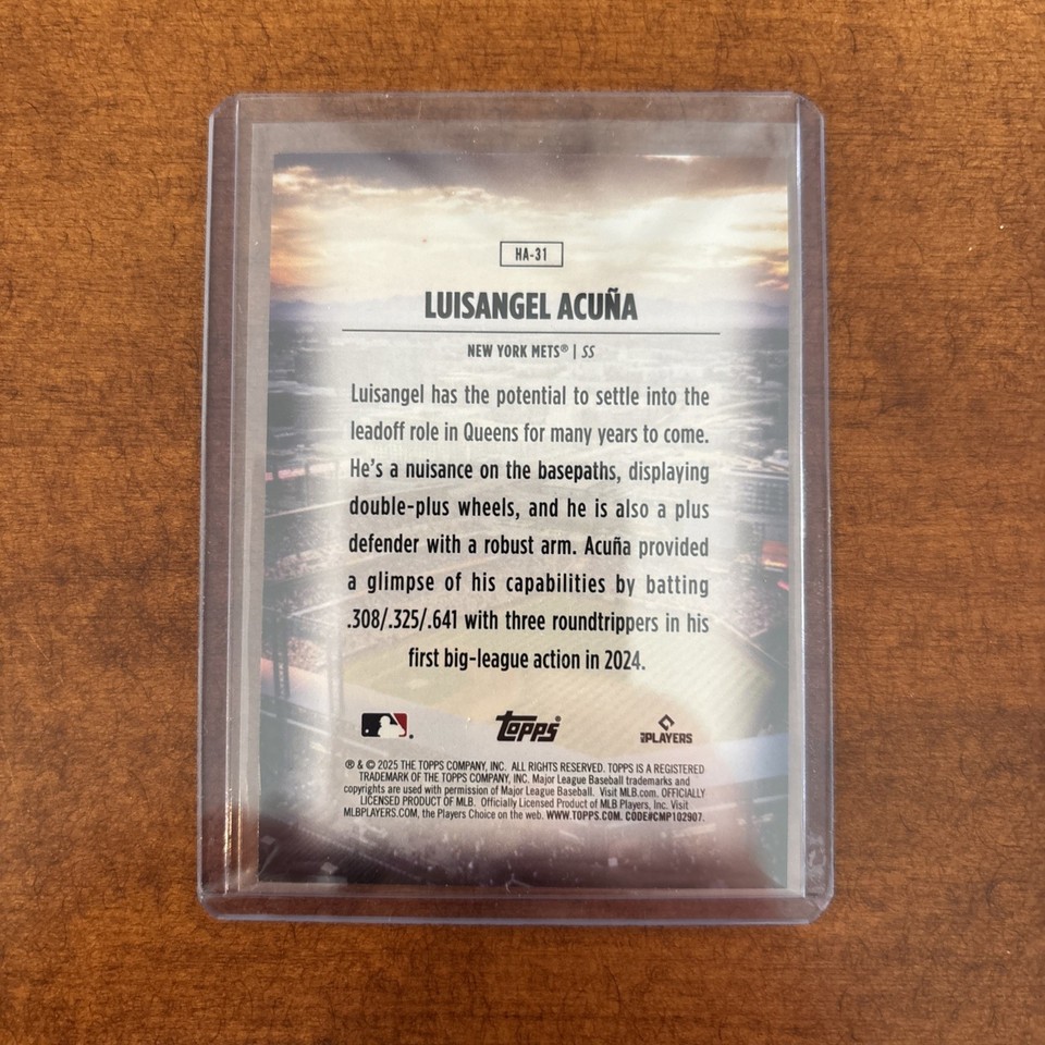2025 Topps Series 2 Luisangel Acuna Home Field Advantage #HA-31 RC Case Hit SP | eBay