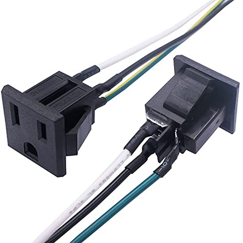 3Pcs 3 Pins US Power Socket Plug Panel 15A 125V AC Panel Mount With ...