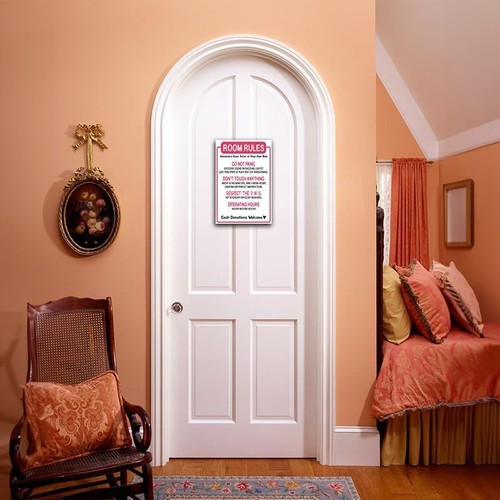 YOYI ART Room Rules Sign for Teen Girls - Cute Pink Cool Preppy White ...