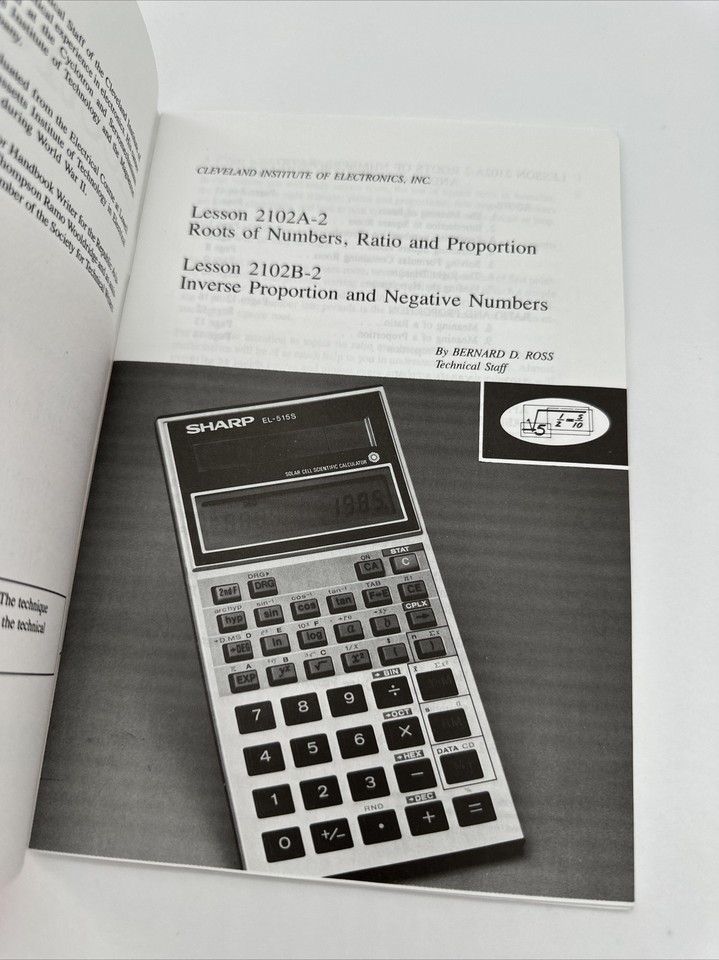 Cleveland Institute of Electronics Auto-Programmed Lesson Book Lesson ...