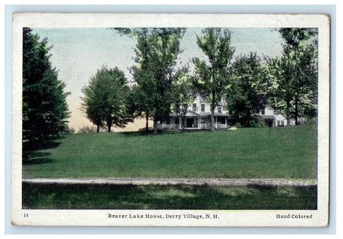 1945 Beaver Lake House Derry Village New Hampshire NH, Handcolored ...