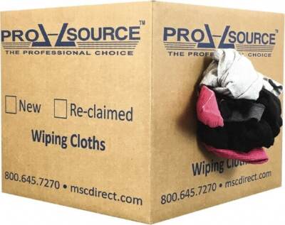10 Lb Box PRO-SOURCE Reclaimed Cotton Polo Cloth Shop Rags: Assorted ...