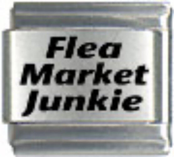 FLEA MARKET JUNKIE ITALIAN CHARM BRACELET LINK 9MM STAINLESS STEEL NEW ...
