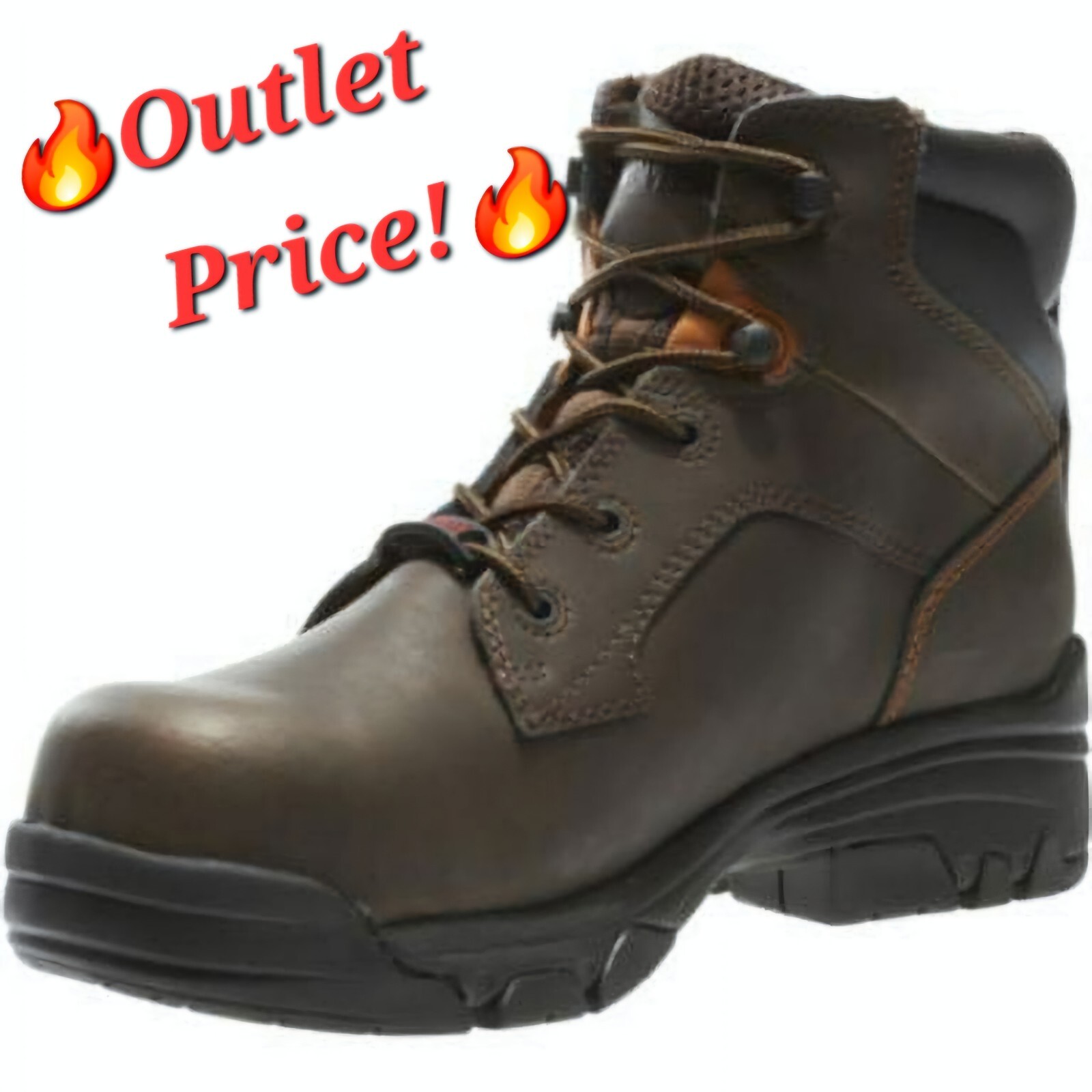 Wolverine Merlin Waterproof Composite Toe 6" Mens 10.5 EW Brown Wide ...