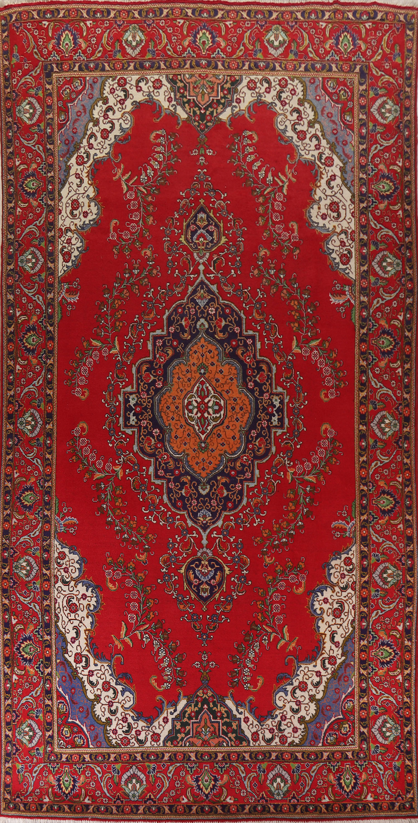 Vintage Handmade Red Tebriz Palace Size Rug 10x17 Wool Handmade Room ...