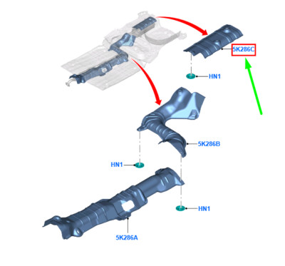 FORD FIESTA MK6 Exhaust Heat Shield AV59-5K286-FC 1739881 NEW GENUINE ...