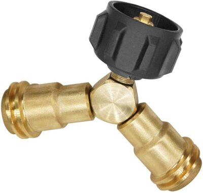 Propane Y Splitter Gas Tank Hose Adapter Regulator Tee Valve Connector ...