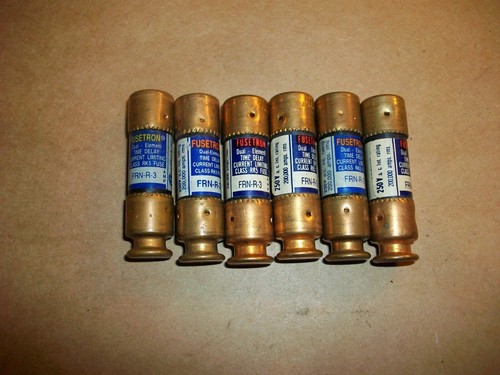 6pc BUSSMANN FRN-R-3 DUAL ELEMENT TIME DELAY 3A 250v | eBay
