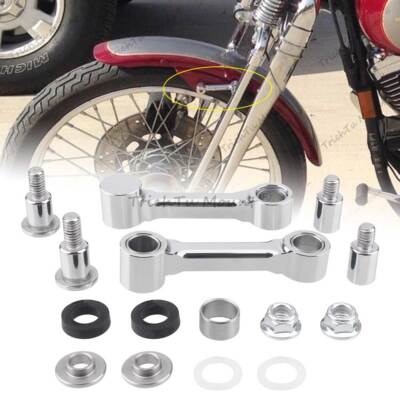 Chrome Front Fender Mount Bracket Kit For Harley Softail Springer FXSTS ...
